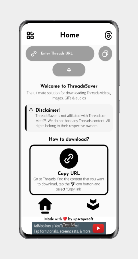 ThreadsSaver - Threads Videos, Images, GIFs & Audios Downloader | ADMOB, ONESIGNAL, FIREBASE by ...